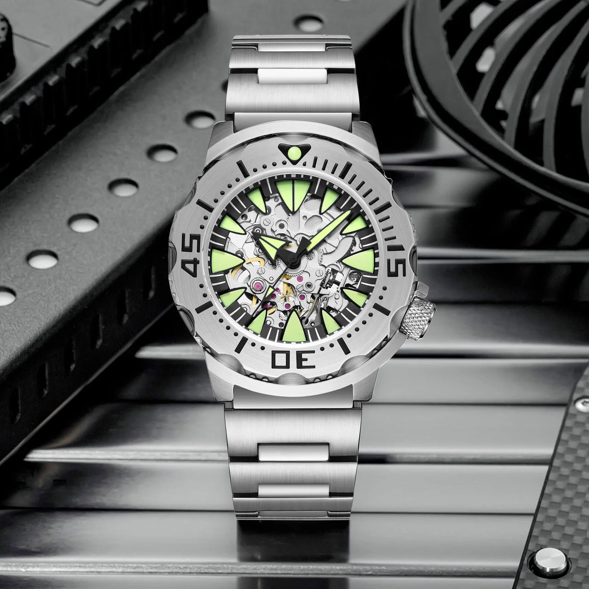 ADDIESDIVE OceanMonster Dive Watch AD2103-skeleton – The Revolver Club