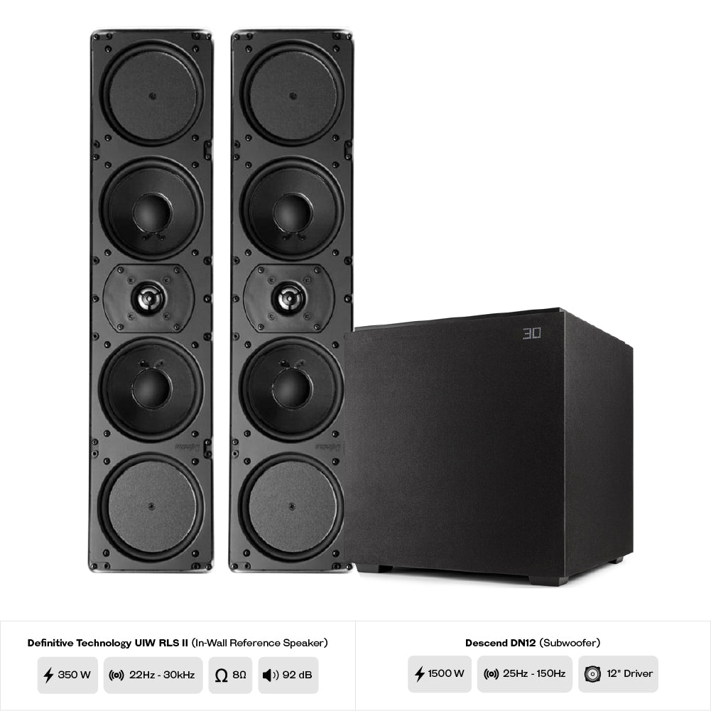 Definitive Technology Surround Sound Package 3.1 + Add (A) AV Receiver ...