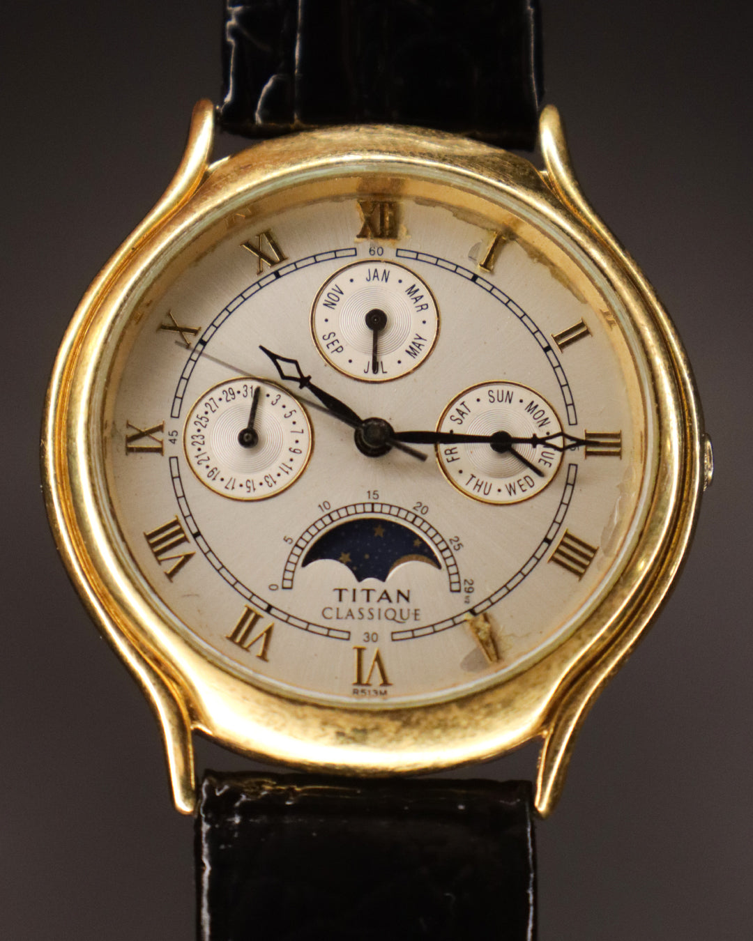 Buy Vintage Watch - Titan Classique Moonphase Multi-Function (Quartz ...